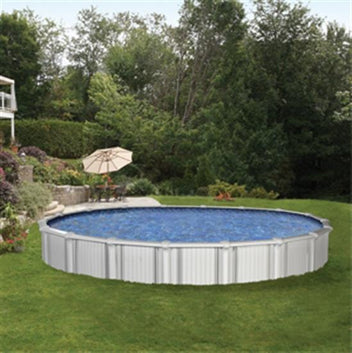 Wilbar International Trinidad 24' Round 54" Aluminum Pool - AG-PT-3024 ...